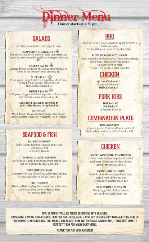 Breakfast, Lunch & Dinner in Bryce Canyon UT | Rustlers Restaurant